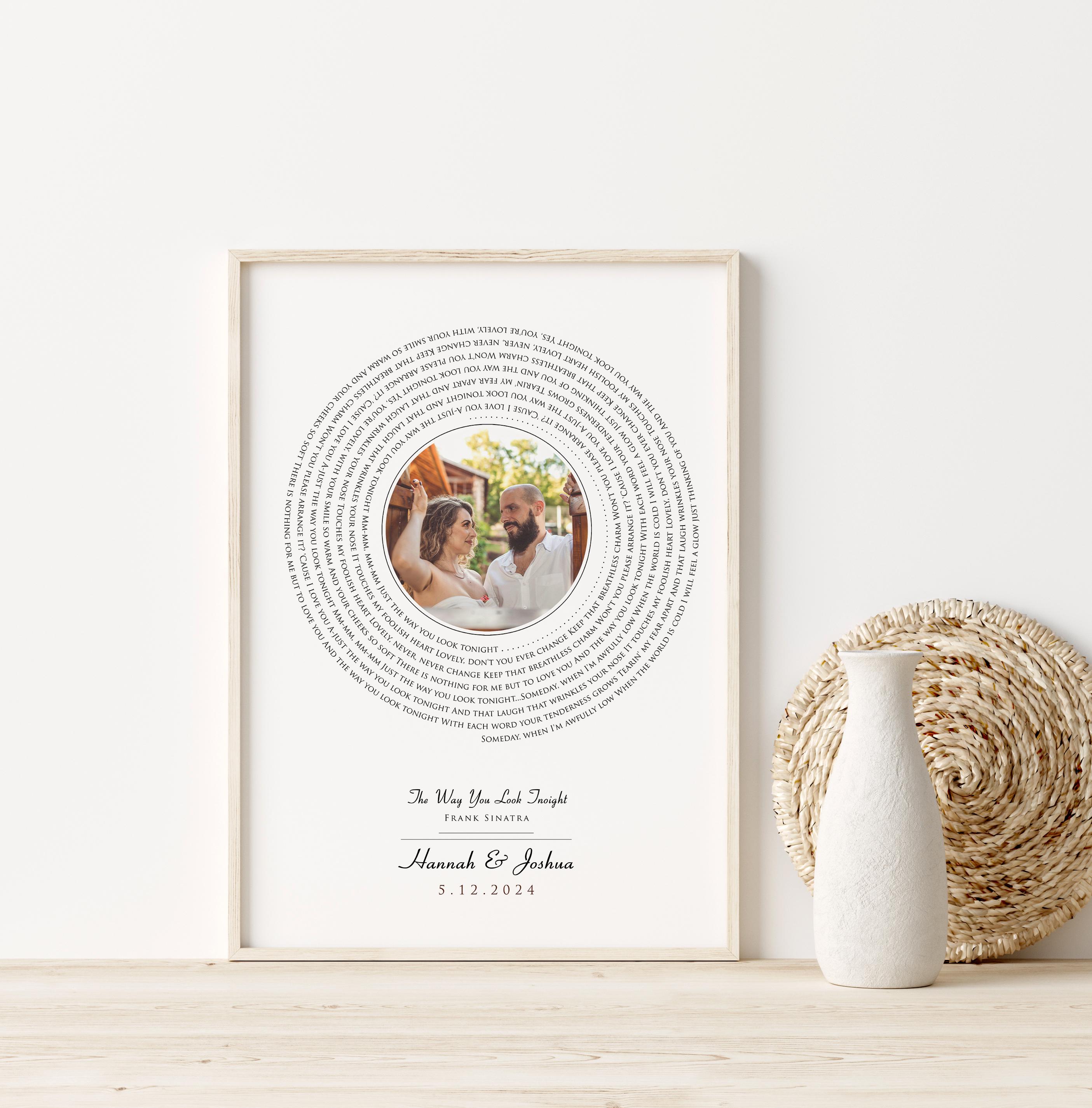 Custom Vinyl Record With Photo, 1st Dance Lyrics on Vinyl, Our Song on ...