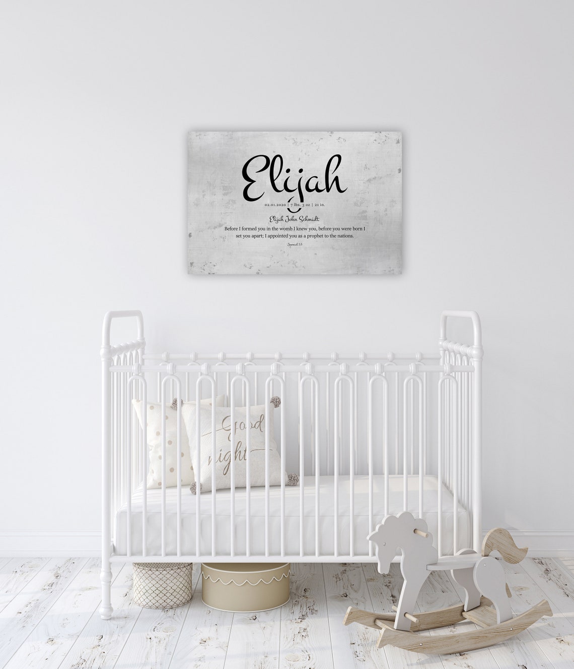 Child's Name Sign, Christian Art for Kids, New Baby Gift, Personalized ...