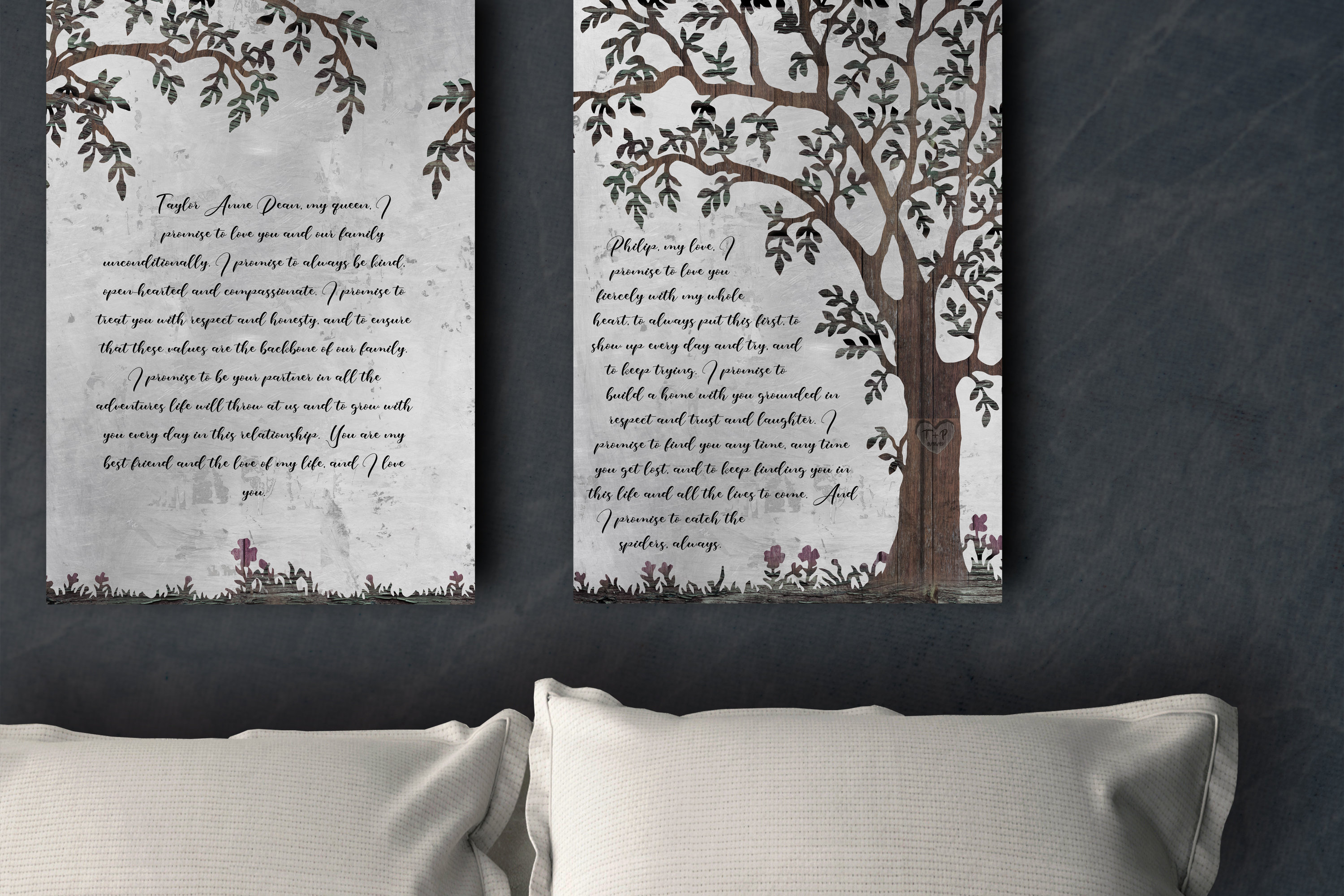 Personalized Wedding Gift Marriage Tree Art With 1 - Etsy