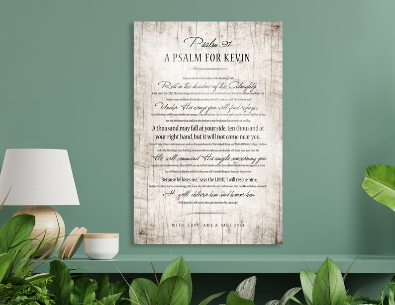 Personalized Psalm 91 Plaque: Soldier's Bible Verse Decor - Etsy