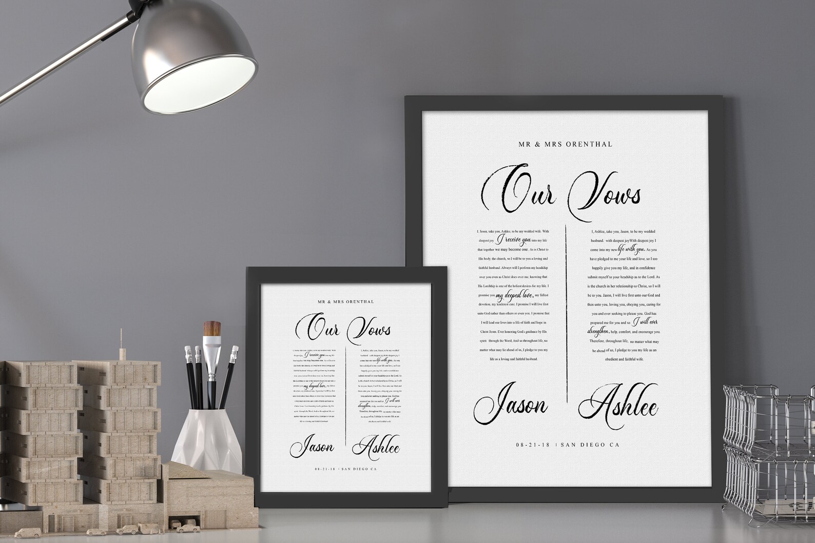 Printed Wedding Vow Wedding Vow Print Paper Gift for 1st - Etsy