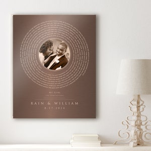 Bronze Vinyl Record Song Art, Bronze Gift, Bronzed Photo, Personalized ...