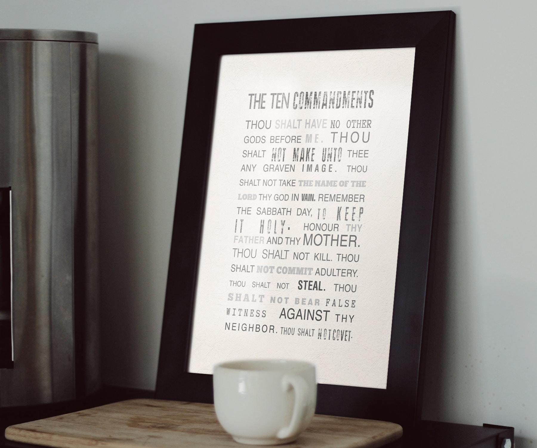 10 Commandments Framed Wall Art Ten Commandments Farmhouse - Etsy