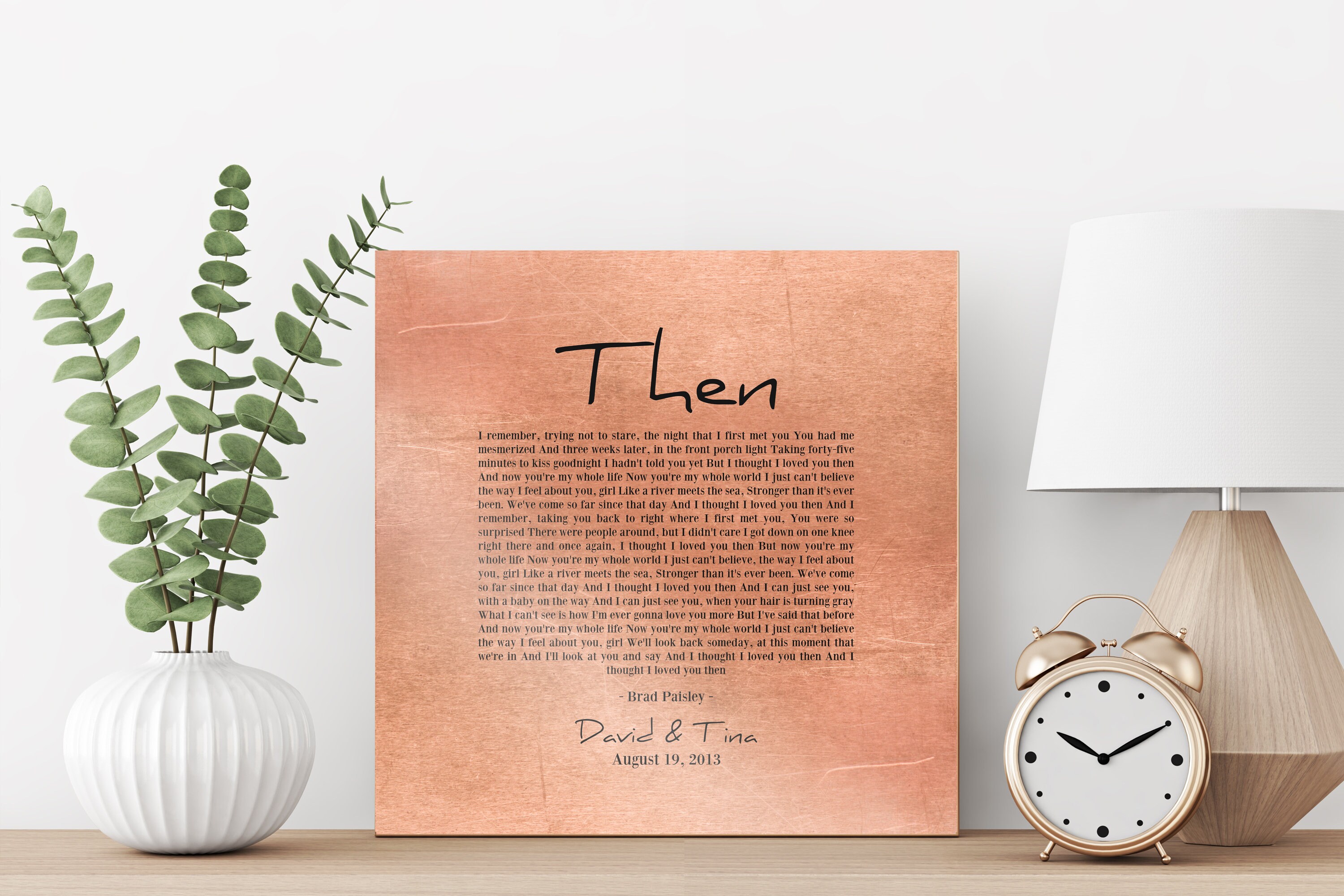 Copper Anniversary Gift Our Song on Copper Copper - Etsy