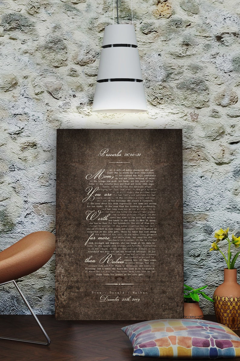 Personalized Proverbs 31 Metal Sign: Christian Gift for Wife, Mom - Etsy