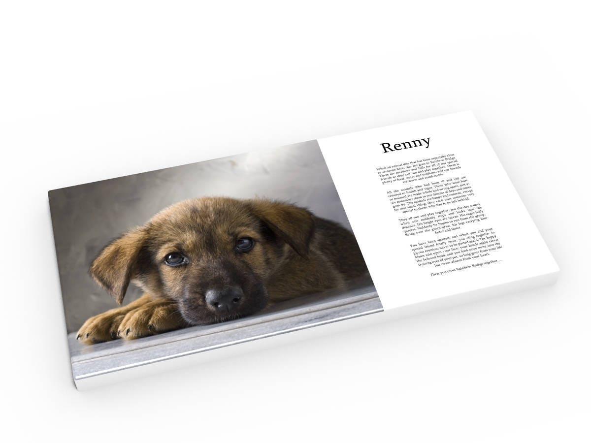 Eulogy Canvas Pet Eulogy Tribute to Dog Pet Print Portrait - Etsy