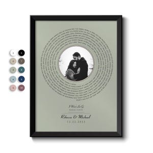 Custom Vinyl Record With Photo, 1st Dance Lyrics on Vinyl, Our Song on ...