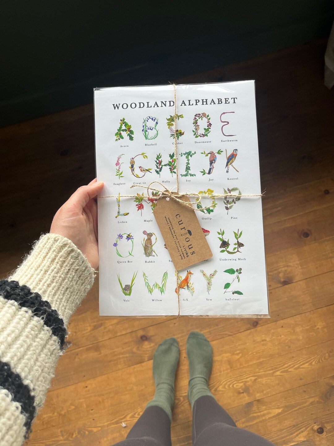 Woodland A-Z Print - Woodland Poster - Nursery Woodland Decor - Kids ...