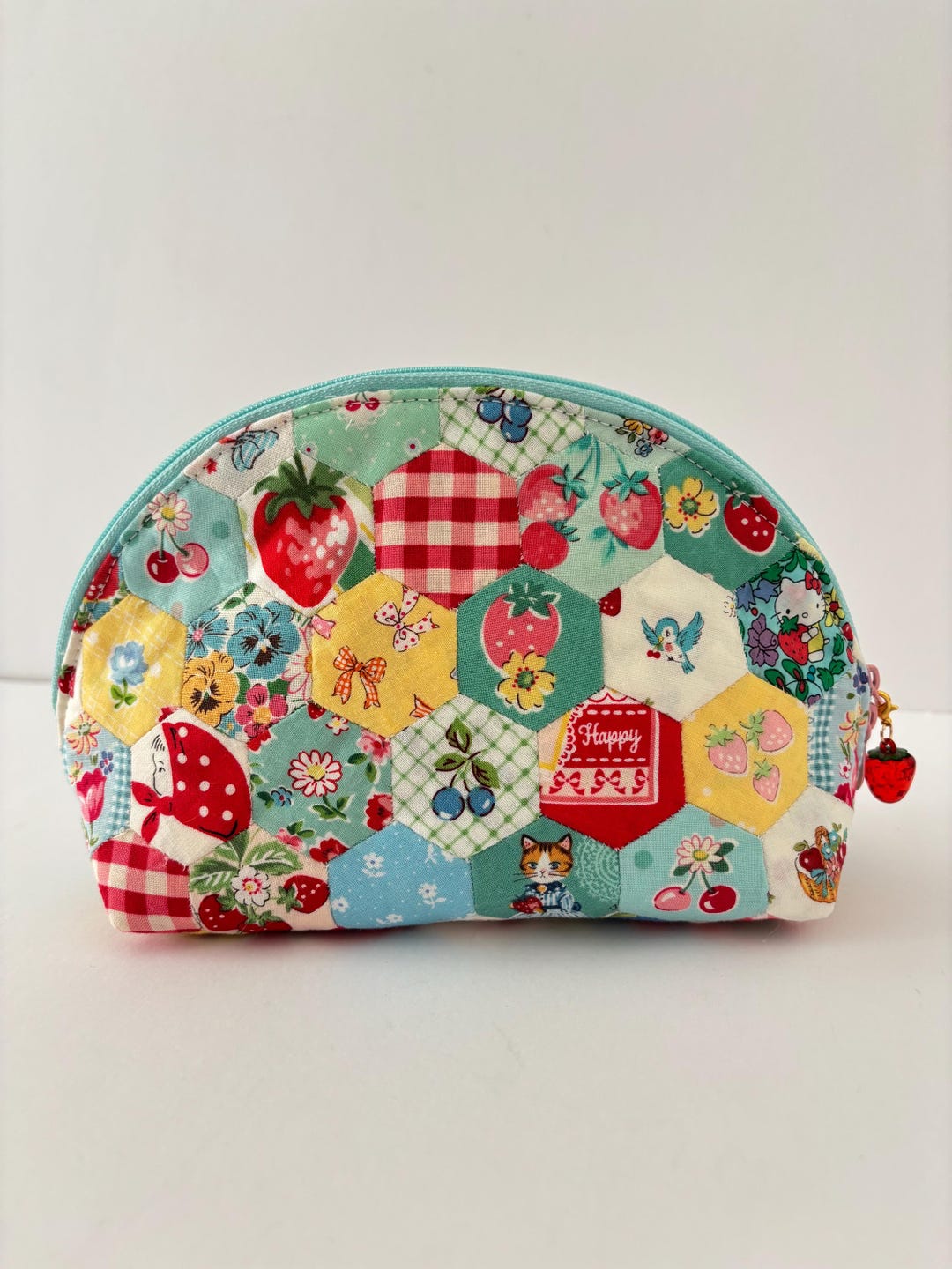 Hand Made, Epp Hexagons, Lined Dumpling Pouch Made With 100% Cotton ...