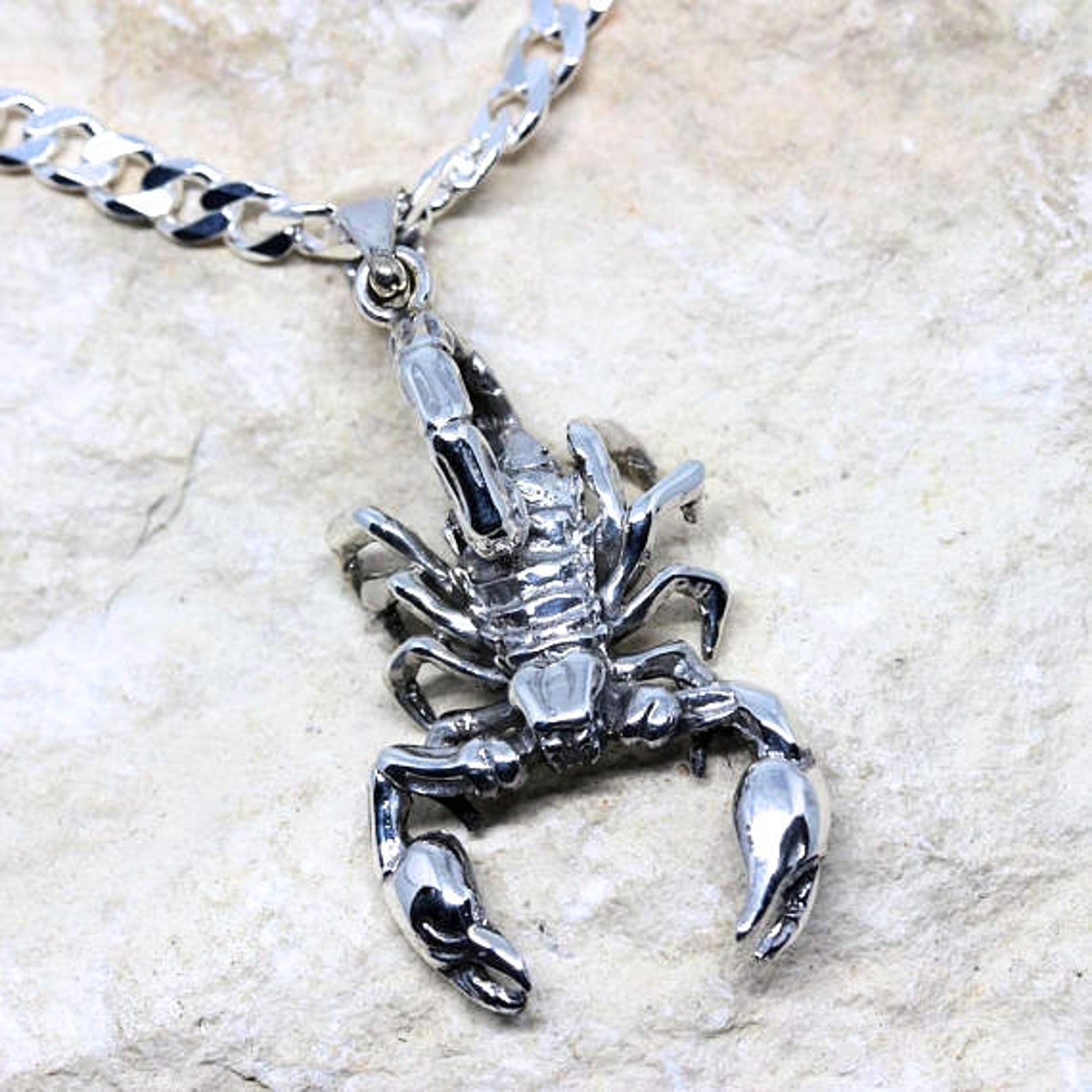 Sterling Silver Scorpion Necklace. Silver Scorpion Necklace. | Etsy