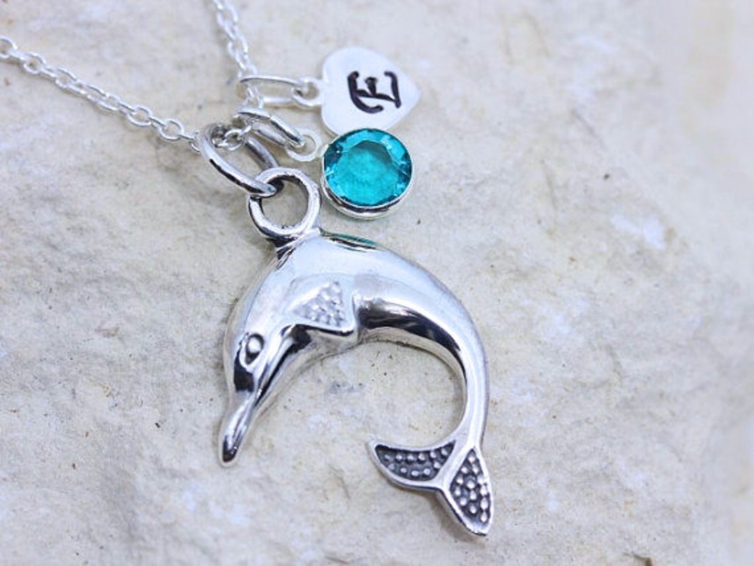 Sterling Silver Dolphin Necklace, 925 Genuine Sterling Silver Dolphin ...