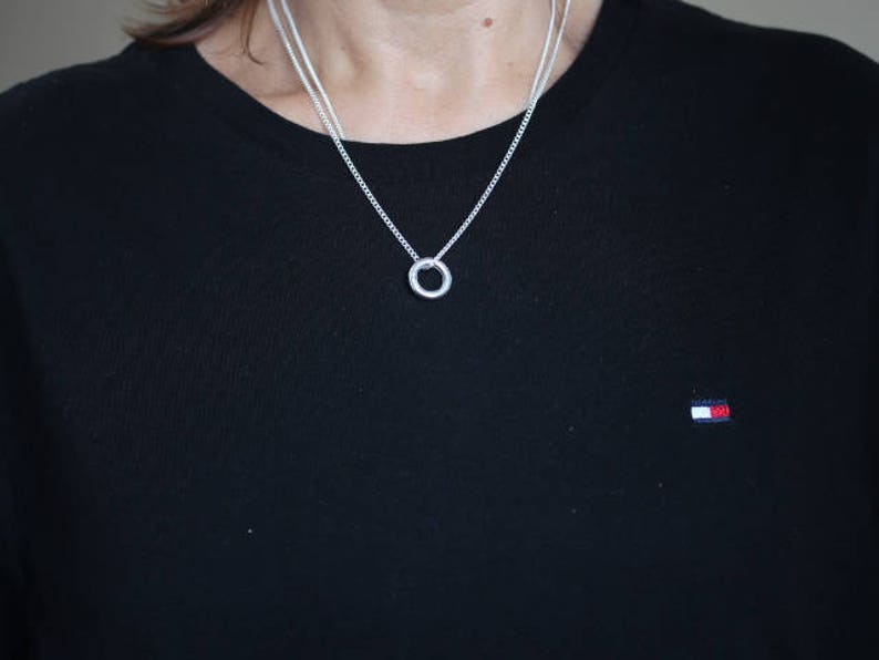 Sterling Silver SMALL Ring Holder Necklace Ring Holder | Etsy
