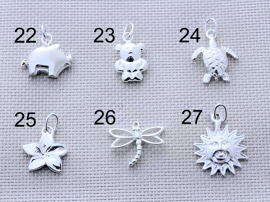 Solid 925 Sterling Silver Charms, Sterling Silver Charm 58+ Available ...