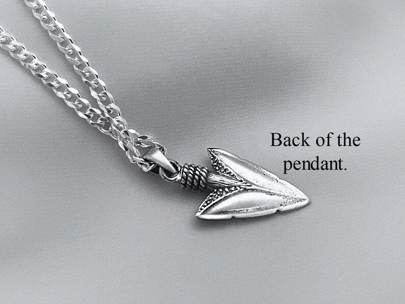 Men Arrowhead Necklace. Arrowhead Made of 925 Sterling Silver. - Etsy