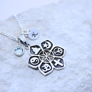 Coexist Pendant Necklace. Sterling Silver Coexist. Choose Chain ...
