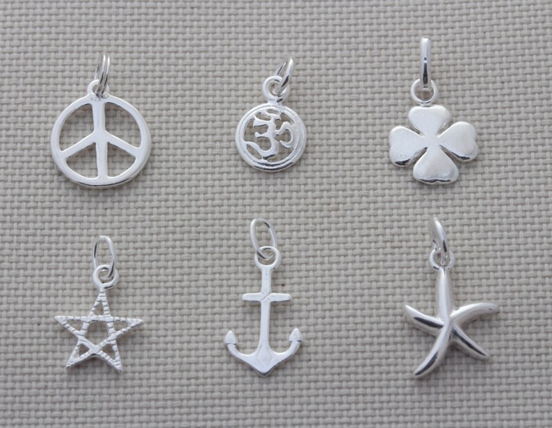 925 Solid Sterling Silver Small Charms. Bracelet Charms. - Etsy