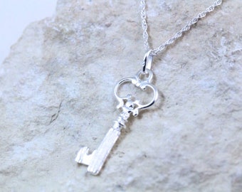 Silver Key Jewelry | Etsy