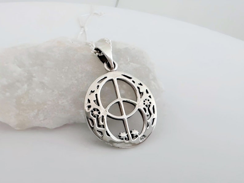 Sterling Silver Chalice Well Pendant Necklace, Celtic Sterling Silver ...