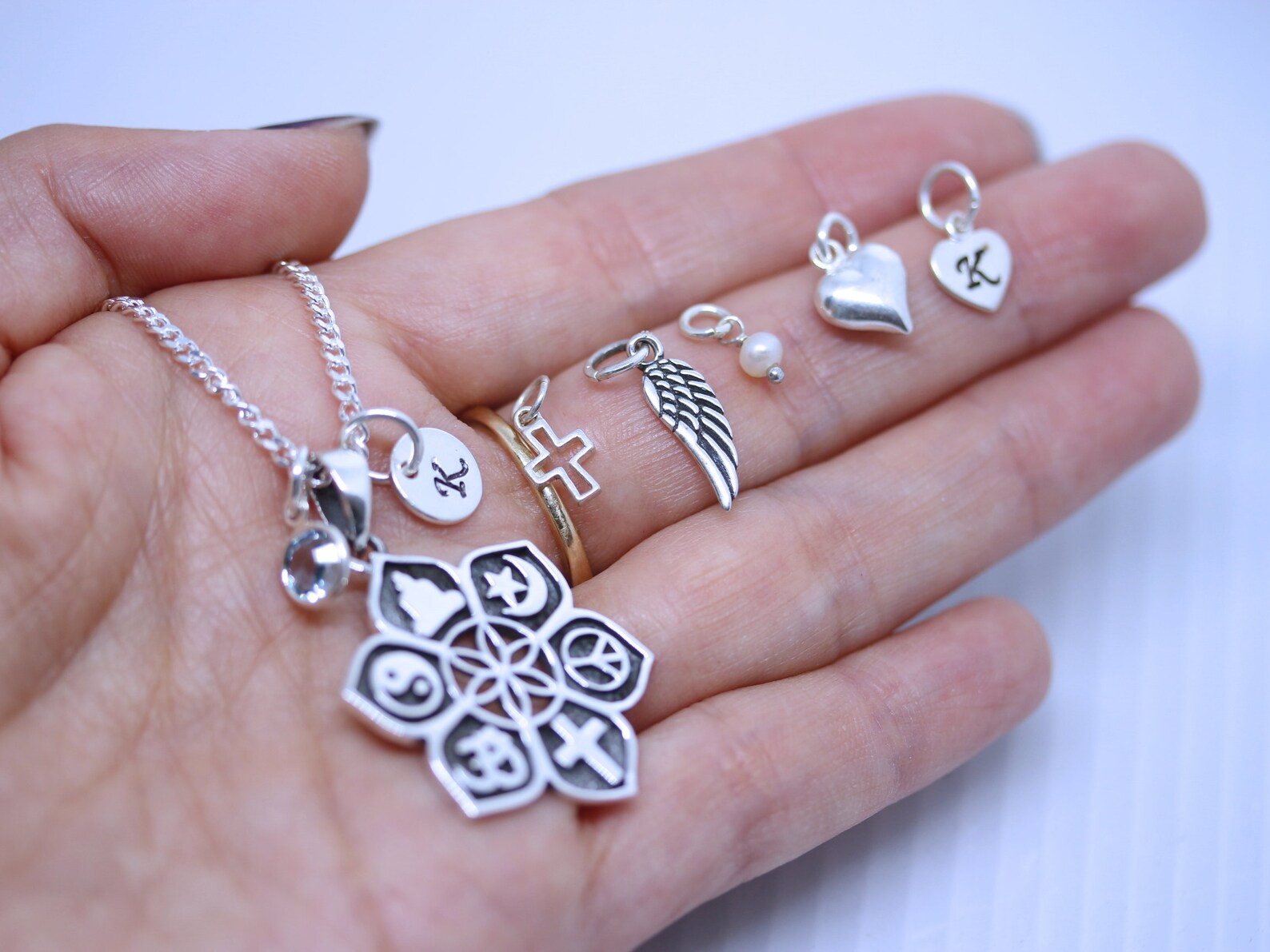 Coexist Pendant Necklace. Sterling Silver Coexist. Choose | Etsy