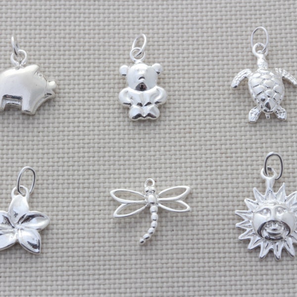 Silver Charms - Etsy