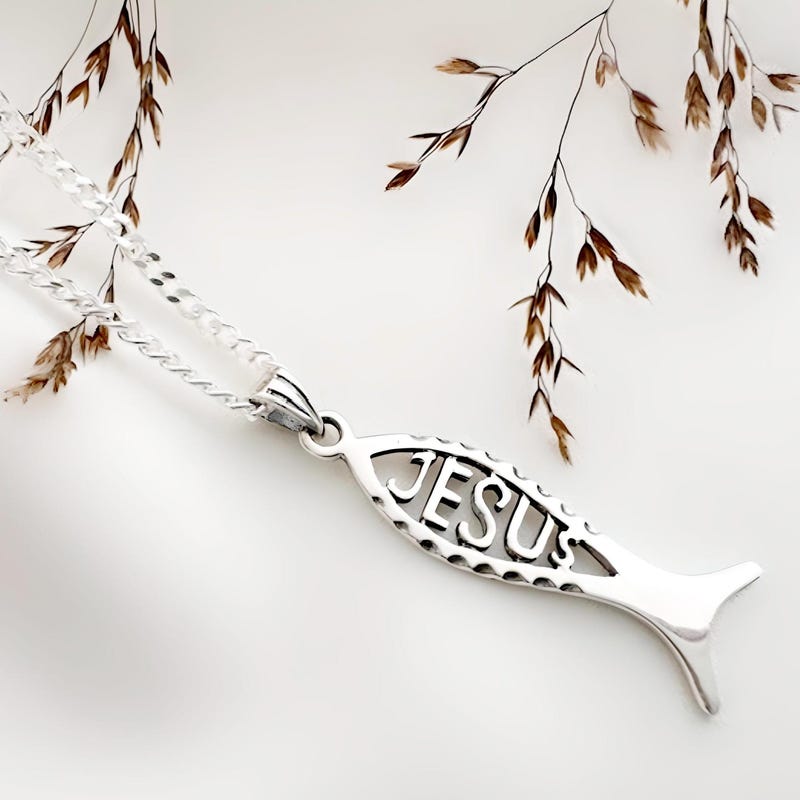 Jesus Fish Necklace - Etsy