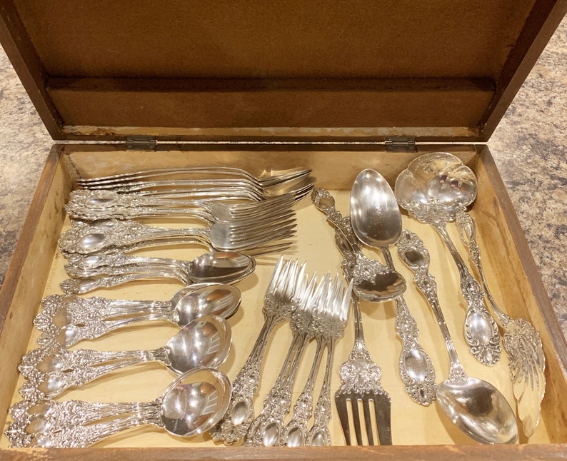 Antique R Wallace and Sons Lucerne Sterling Silver Flatware | Etsy