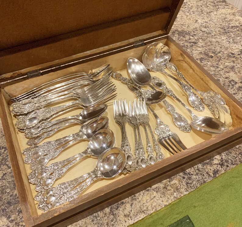 Antique R Wallace and Sons Lucerne Sterling Silver Flatware | Etsy