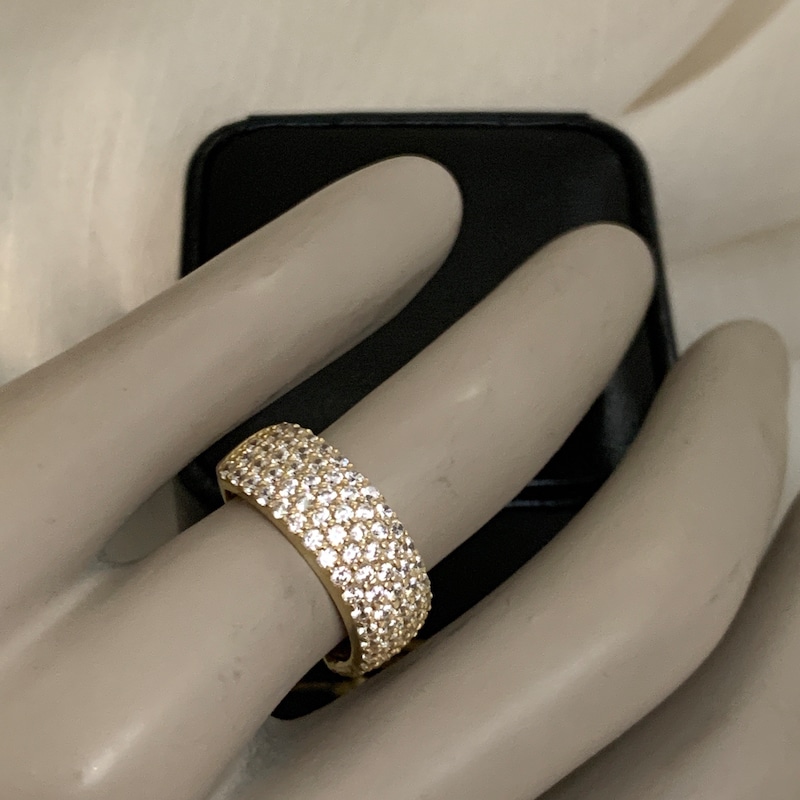 14 Kt Gold Cubic Zirconia Ring - Etsy