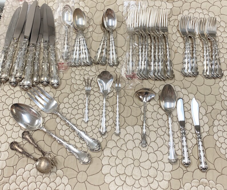 Strasbourg pattern by Gorham Sterling Silver Flatware Set for | Etsy