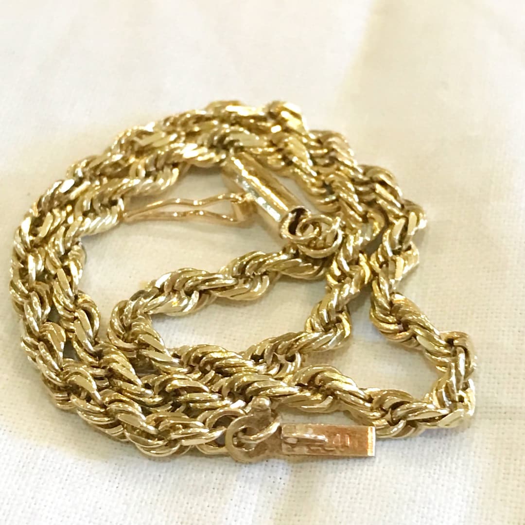 10K Yellow Gold Rope Bracelet, Anzor Jewelry Corp 10k Rope Bracelet, 9 ...