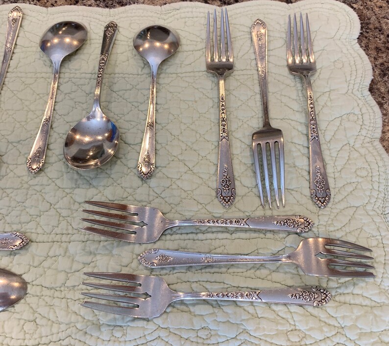 1948 Promise by Royal Crest Sterling Silver Flatware Set 15 | Etsy