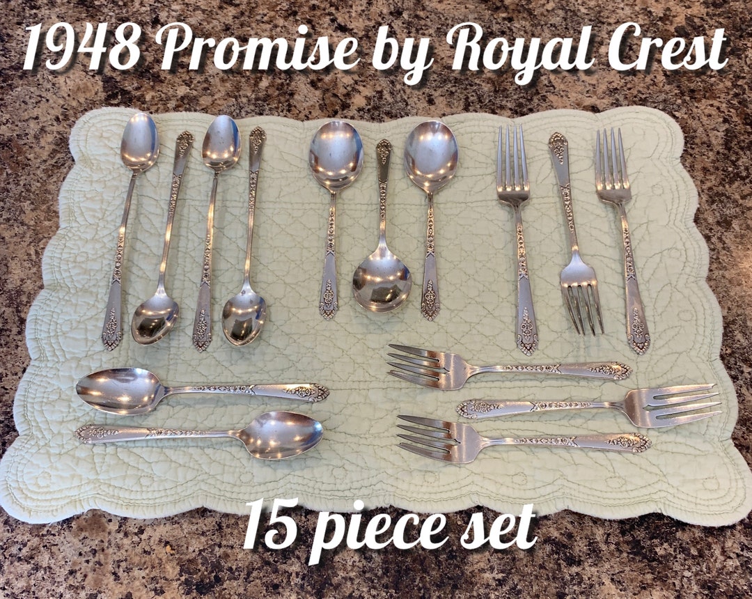 1948 Promise by Royal Crest Sterling Silver Flatware Set, 15 Pieces ...