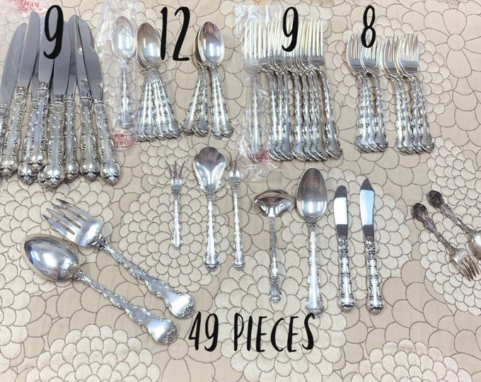 Strasbourg Pattern by Gorham Sterling Silver Flatware Set for 8 Service ...