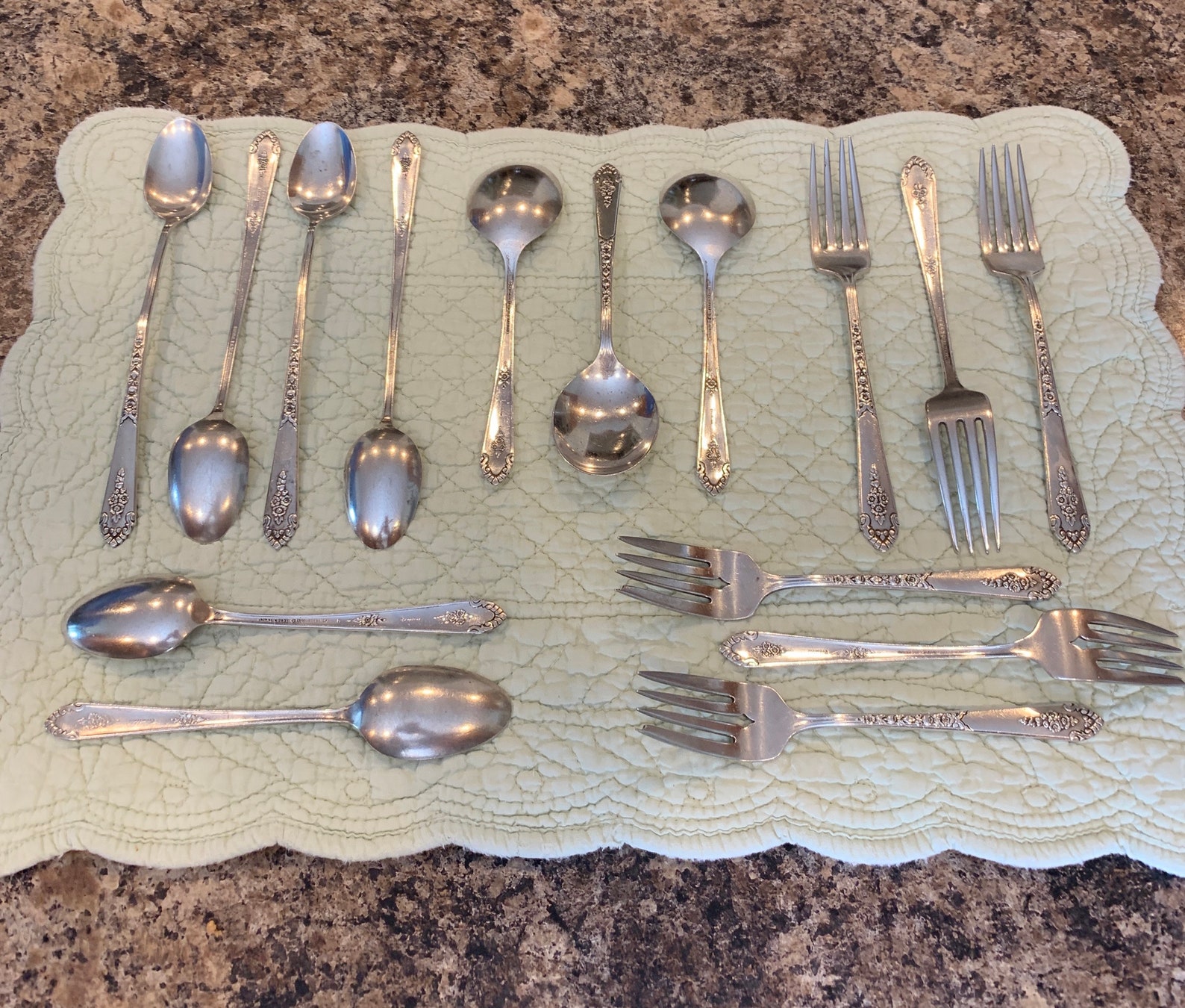 1948 Promise by Royal Crest Sterling Silver Flatware Set 15 | Etsy