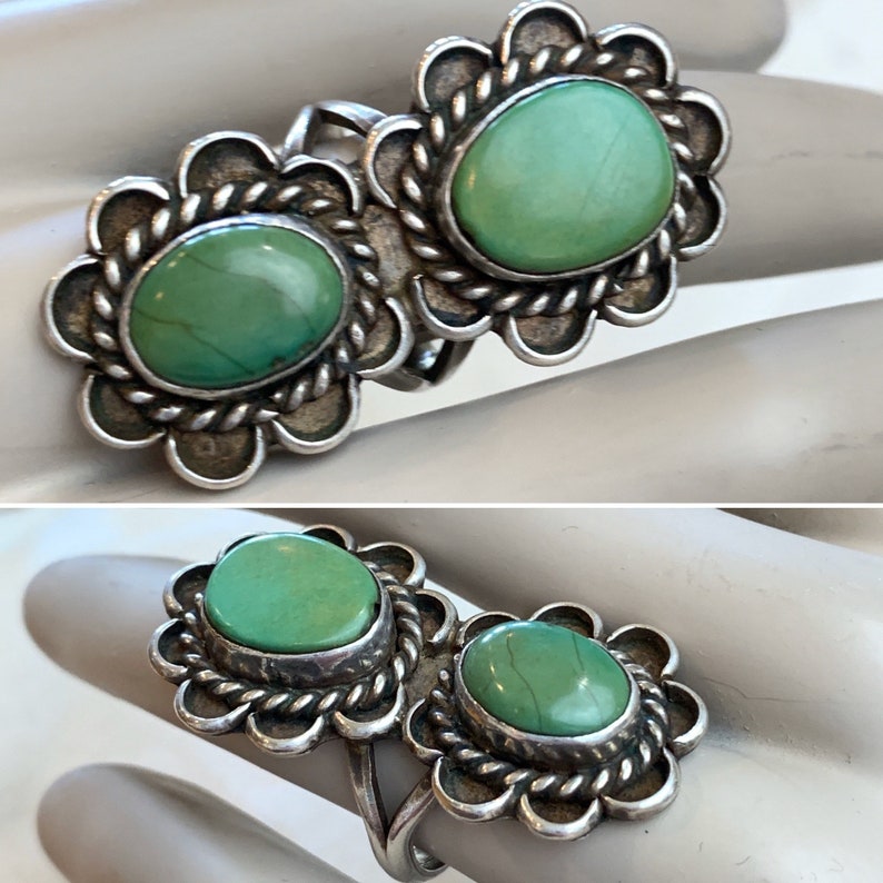 Old Pawn Native American Navajo Sterling Silver Green | Etsy