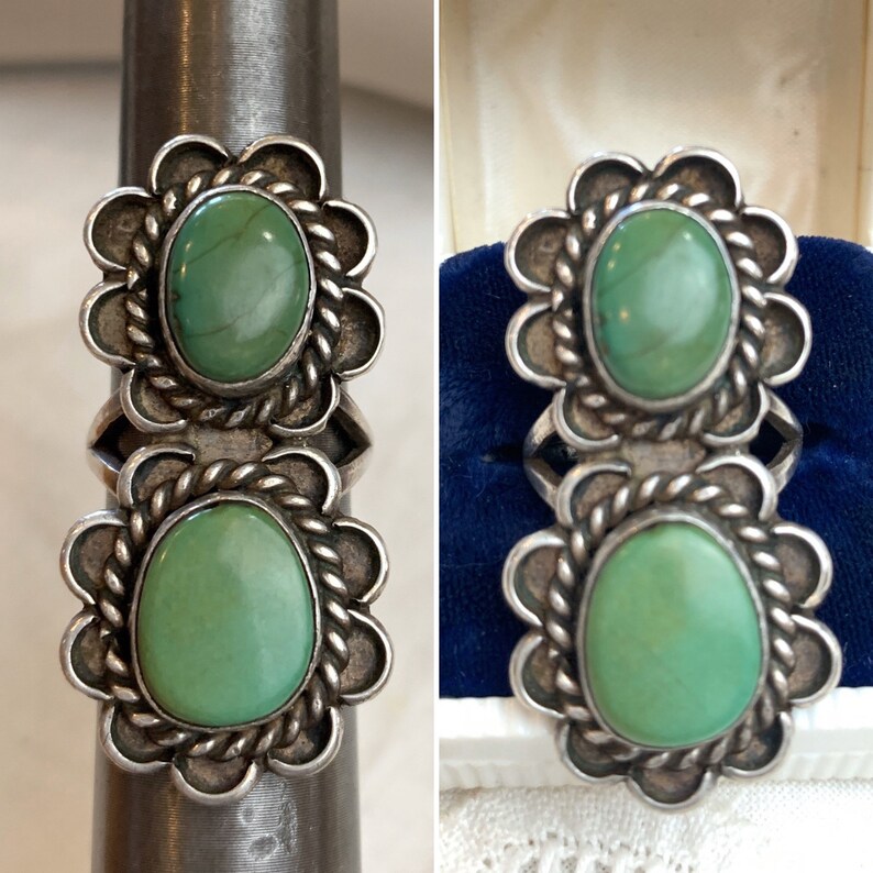 Old Pawn Native American Navajo Sterling Silver Green | Etsy