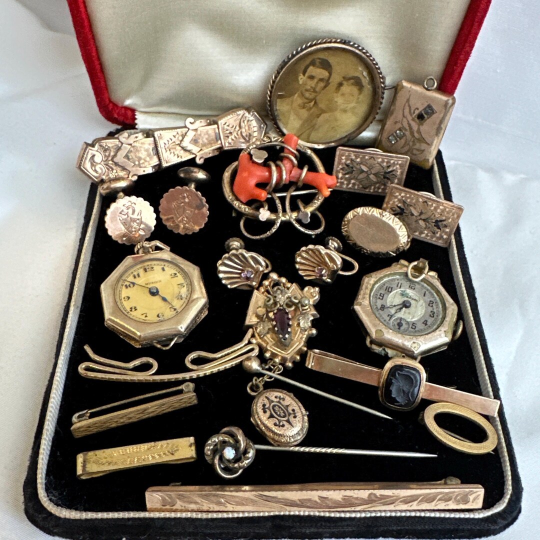 Victorian & Vintage Gold Filled Jewelry Lot - Etsy