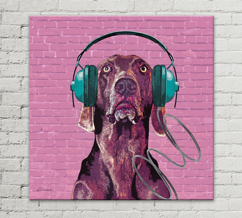 Street Dog Art Custom Pet Portrait from Photo Graffiti Art | Etsy