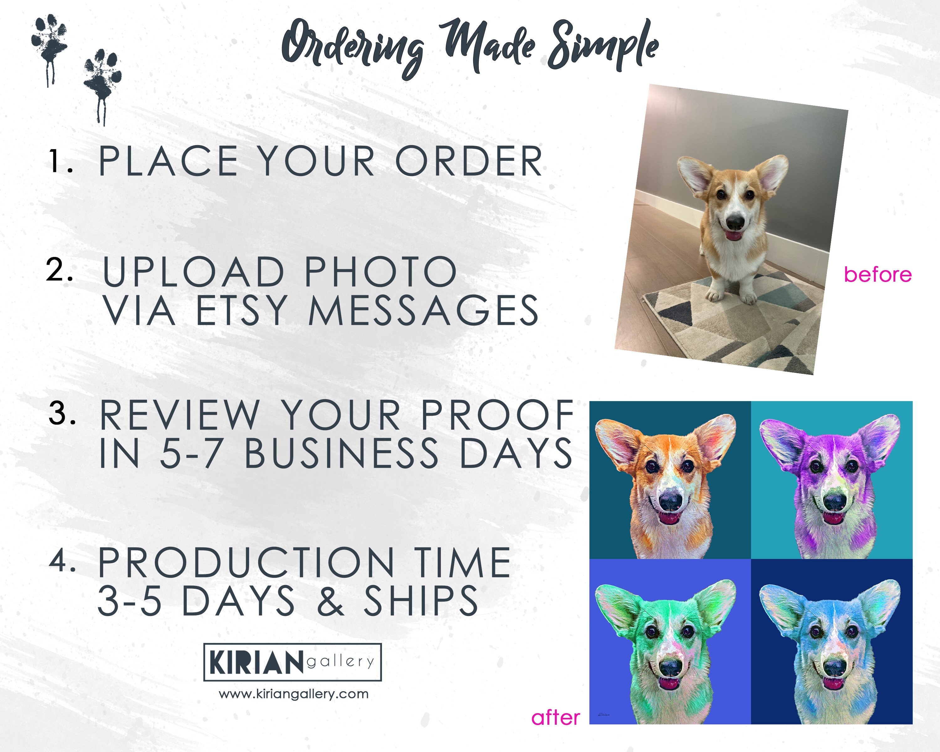 Custom POP Art Pet Portrait, Pop Art Pet, Andy Warhol, Pet Portrait ...