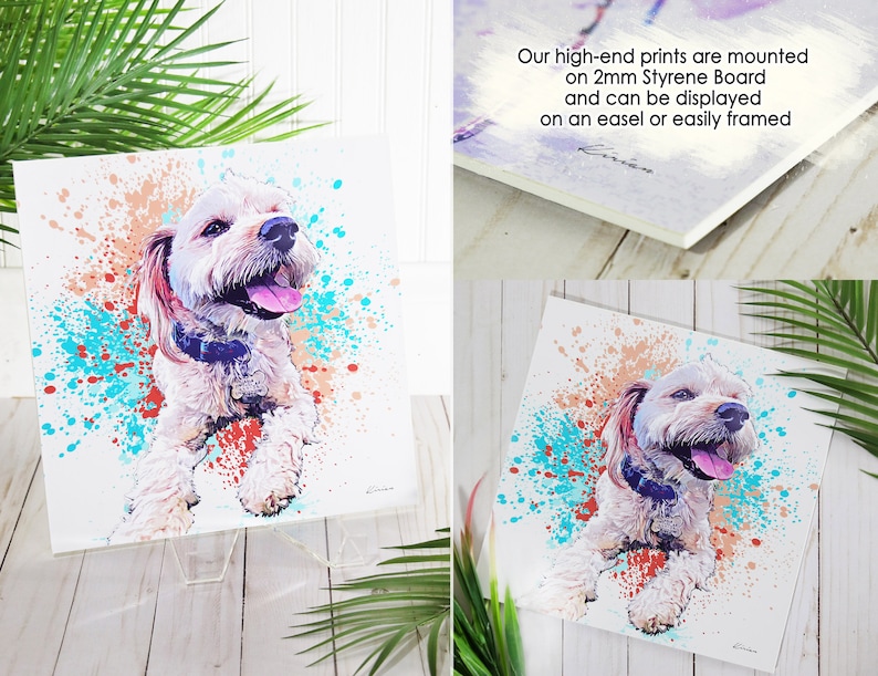 Custom Cat Portrait from Photo Cat Memorial Art Graffiti | Etsy