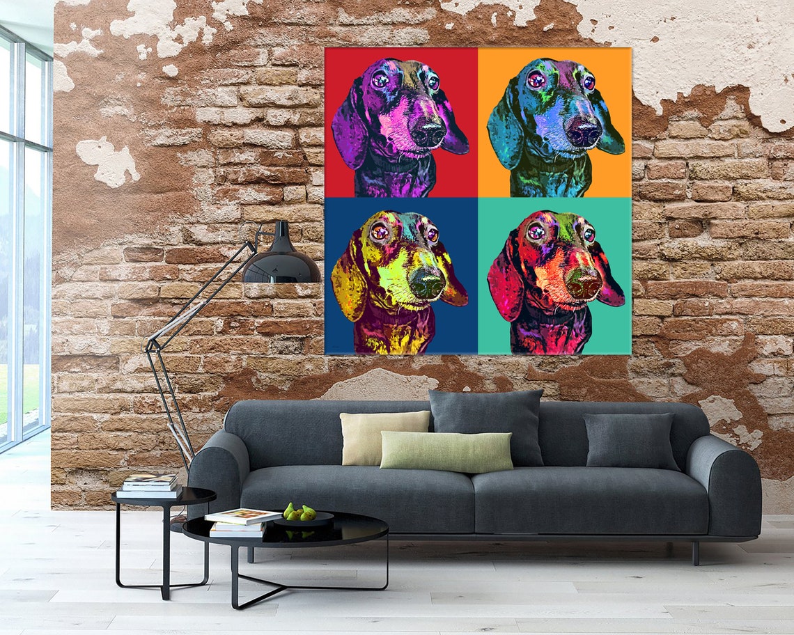 Custom Pet Canvas | Andy Warhol Custom Pet Portrait From Photo | Pop ...