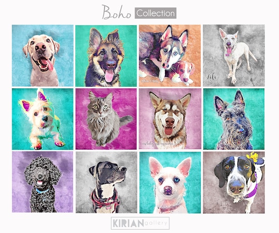 Personalized Pet Portrait Unique Pet Gifts Custom Pet - Etsy