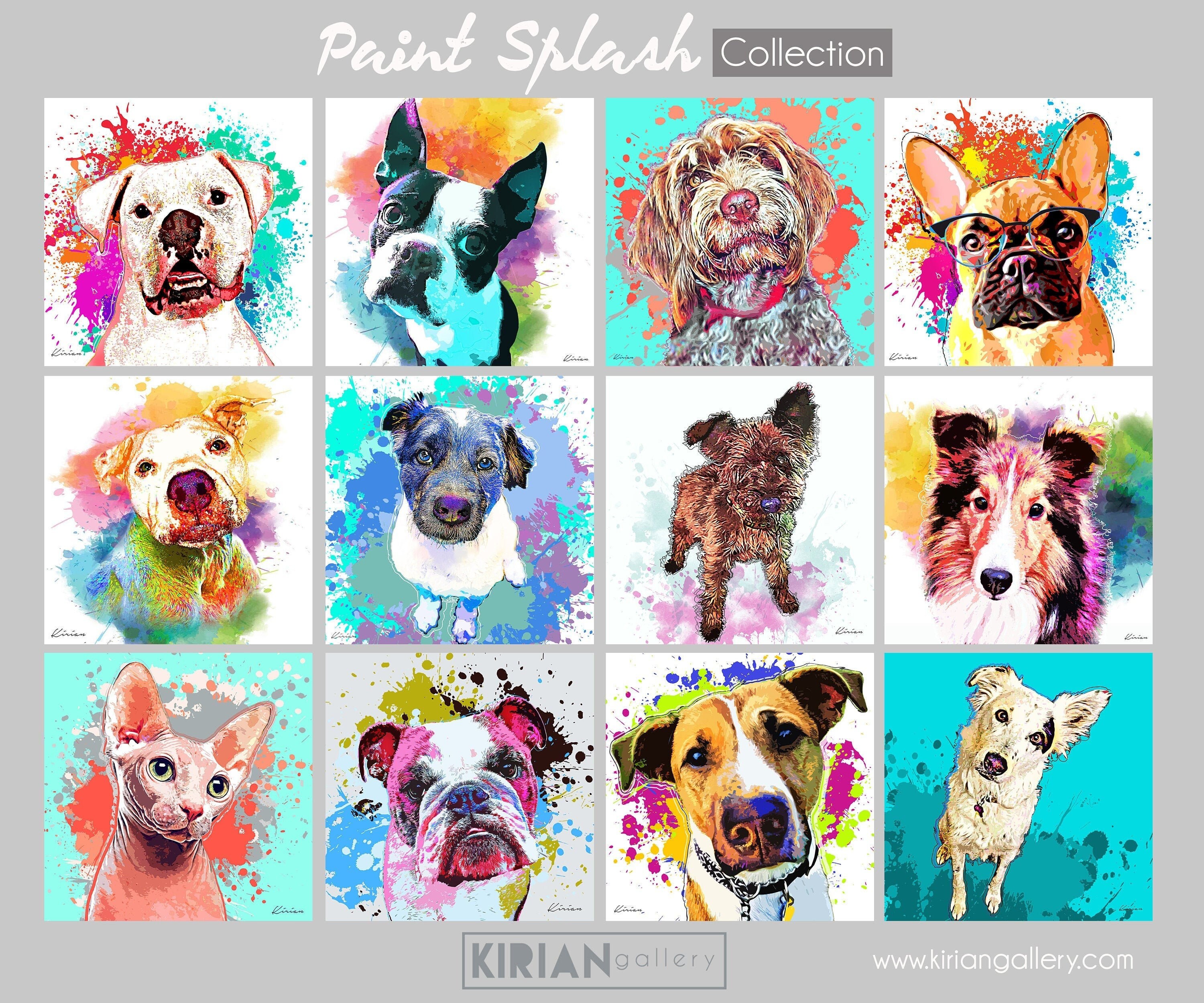 Paint Splatter Animal Art