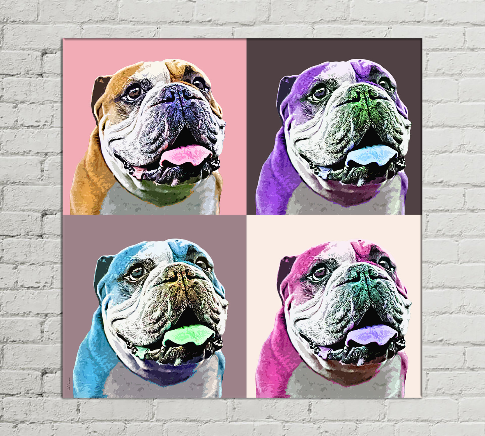Andy Warhol Style Pet Portrait Custom Dog Pop Art Custom Pet | Etsy