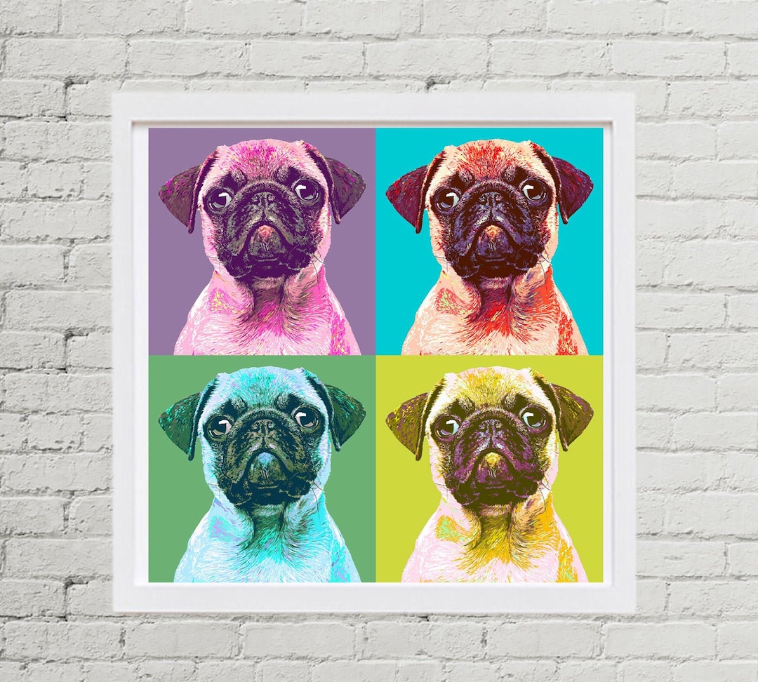 Andy Warhol Style Pet Portrait, Custom Dog Pop Art, Custom Pet Portrait ...