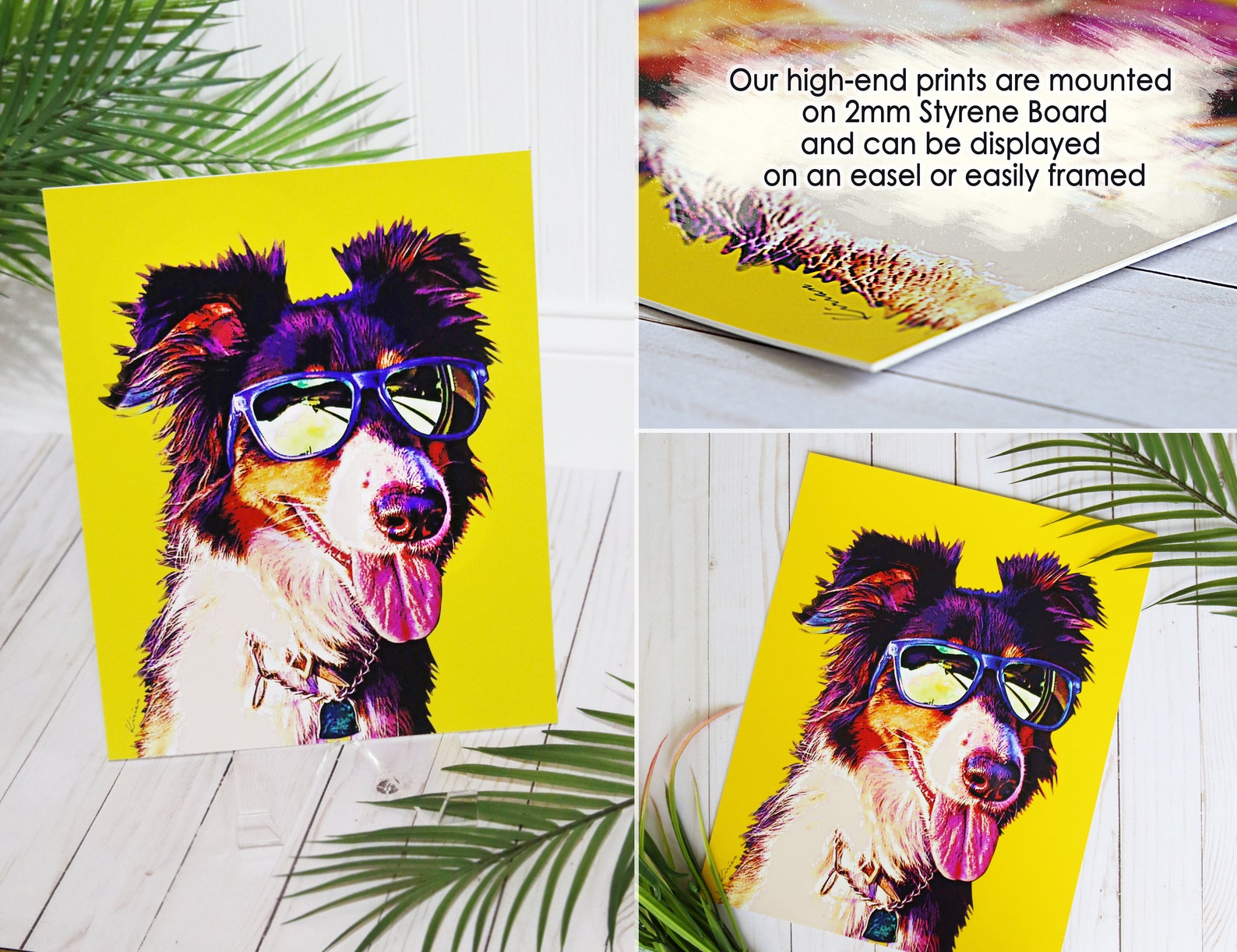 Custom Pet Portrait Custom Border Collie Pop Art Gift for - Etsy