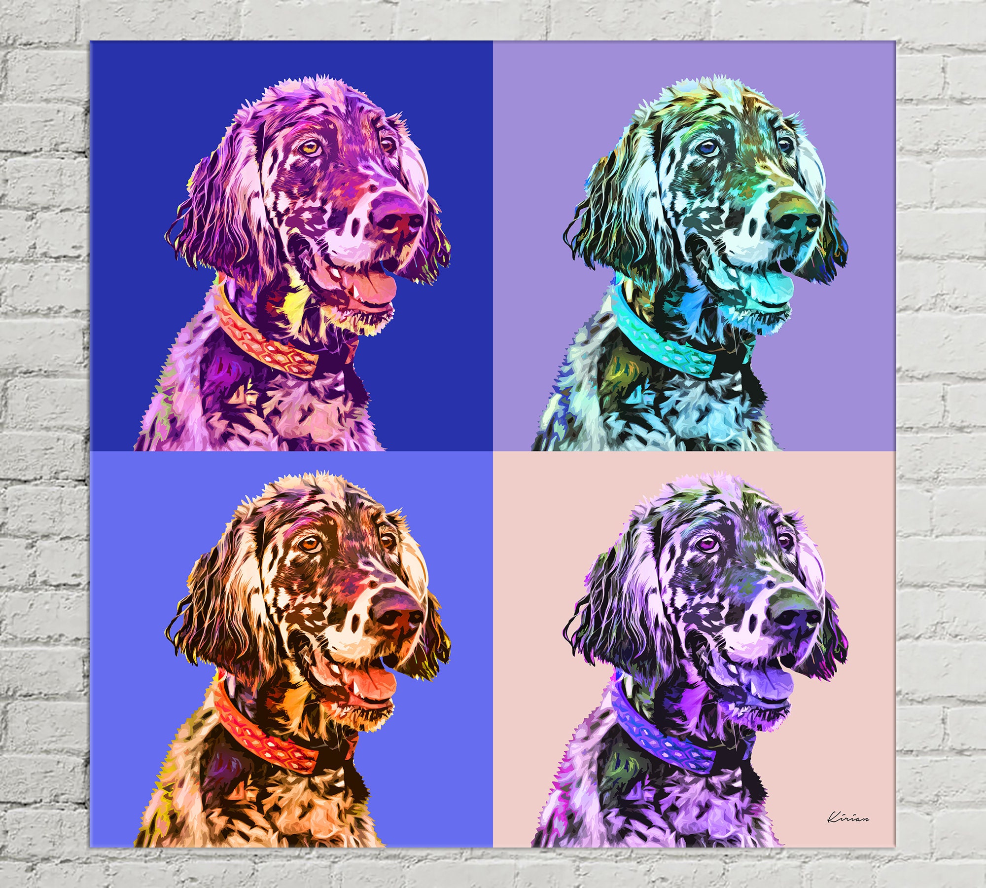 Andy Warhol Pop Art Pet Portrait | Custom Dog | Custom Cat | Pop Art ...