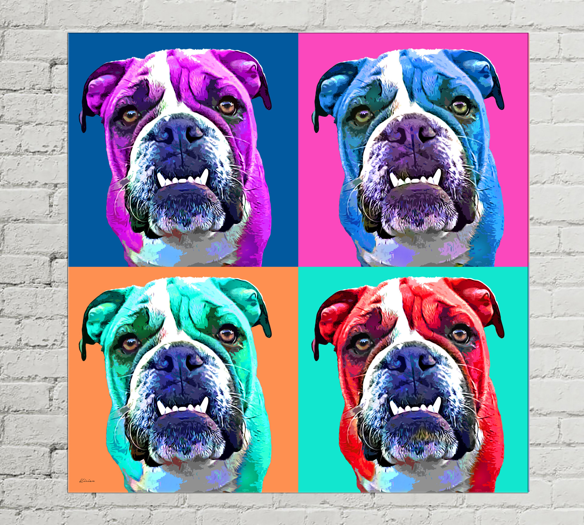 Andy Warhol Pop Art Pet Portrait Custom Dog Custom Cat | Etsy