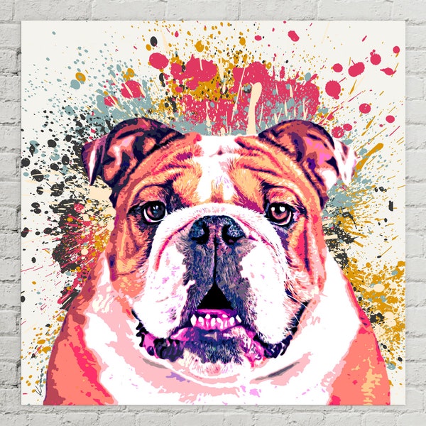 Bulldog Painting - Etsy