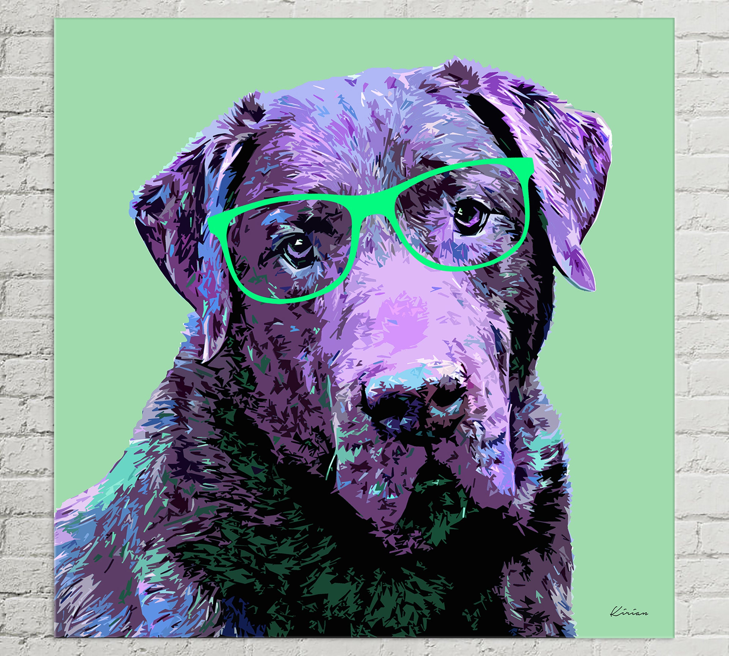 Pop Art Custom Art Custom Pet Portrait Abstract Pet Painting Dog Art ...
